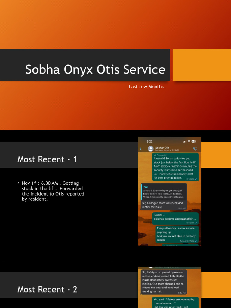 Sobha Onyx Otis Service | PDF