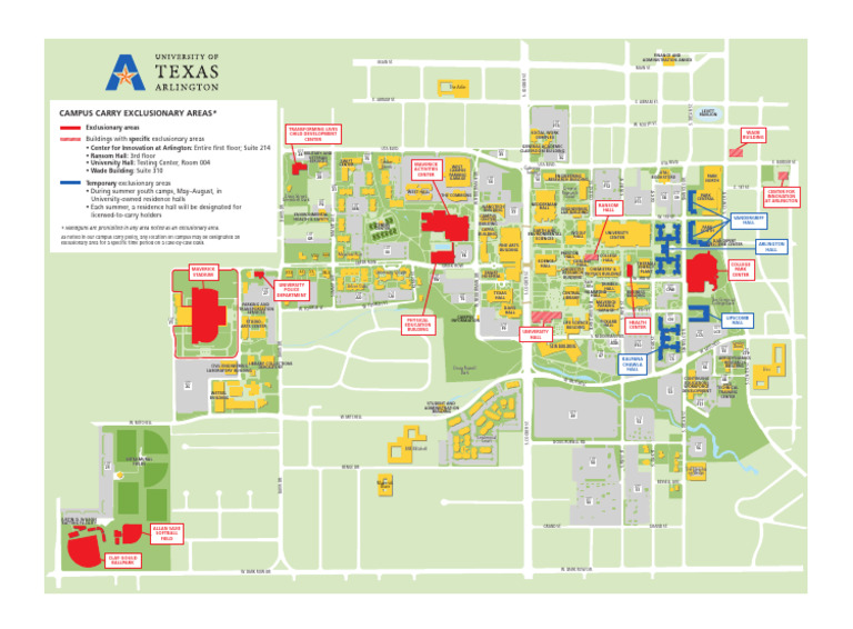 UTA campus carry map Feb2020 | PDF