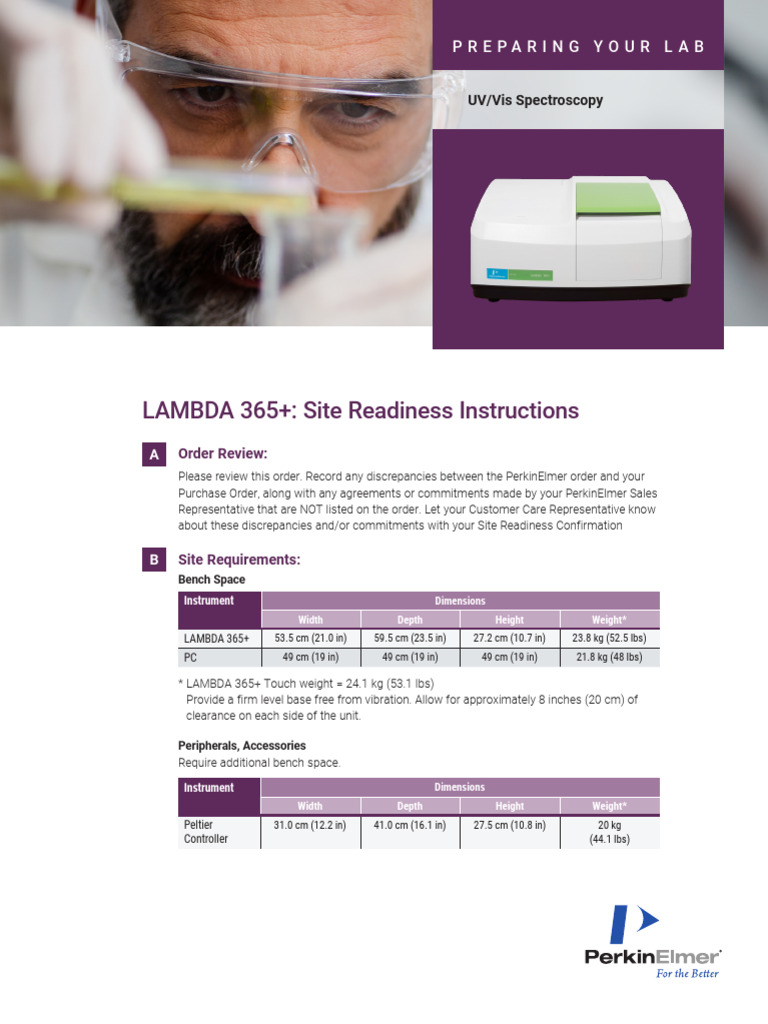 TCH Lambda 365 Plus Prepare Your Lab | PDF | Electrical Engineering | Electricity