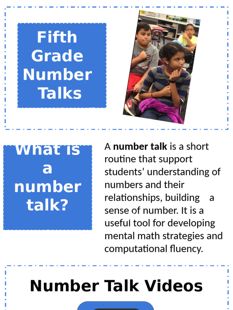 Fifth Grade Number Talks | PDF