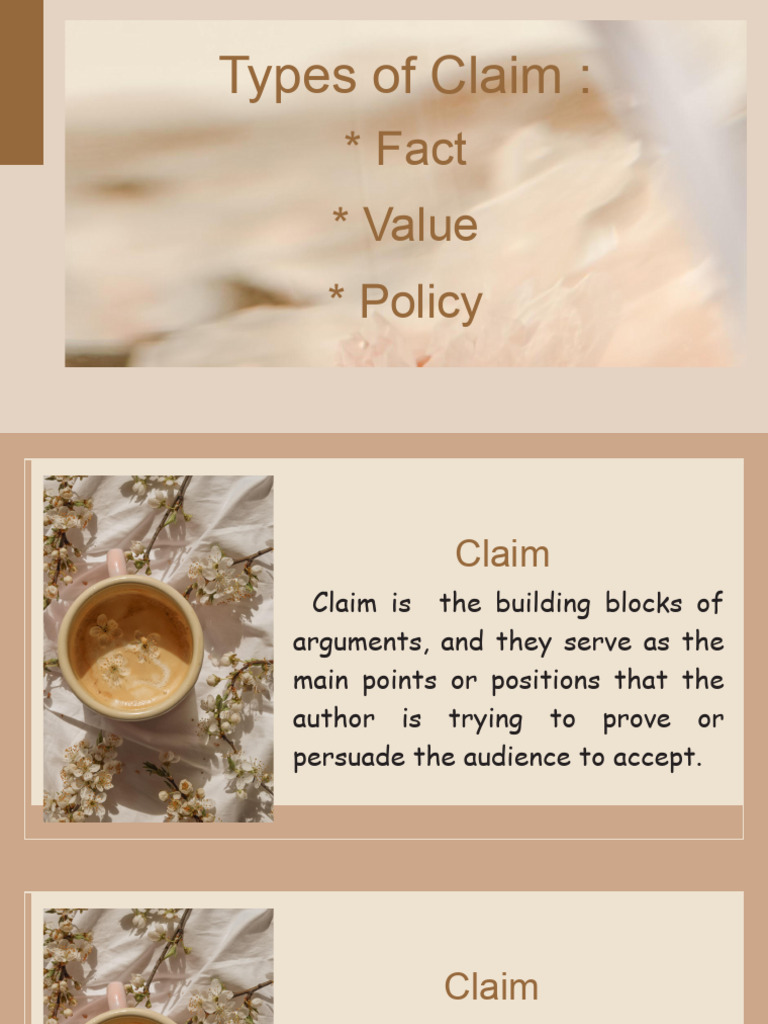 Claim of Fact, Value, and Policy | PDF | Evidence | Argument