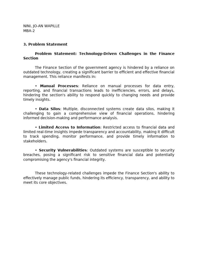 Problem Statement | PDF