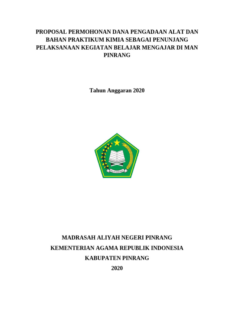 Proposal Pengadaan Alat Dan Bahan Lab | PDF