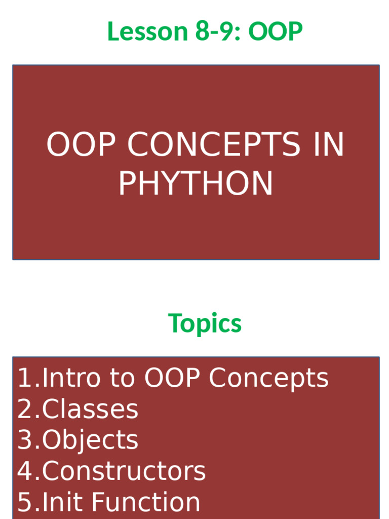 Lesson-9.-Object-Oriented-Programming | PDF