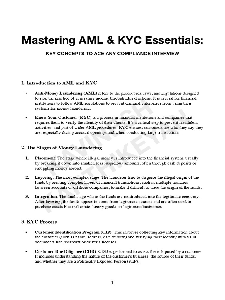 AML and KYC BASICS (All in One) - 1 | PDF | Phishing | Cybercrime