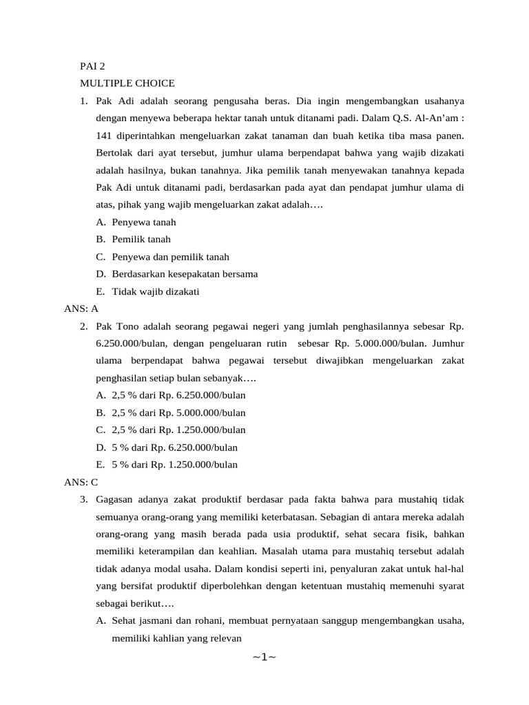 Try Out Pai 1 | PDF