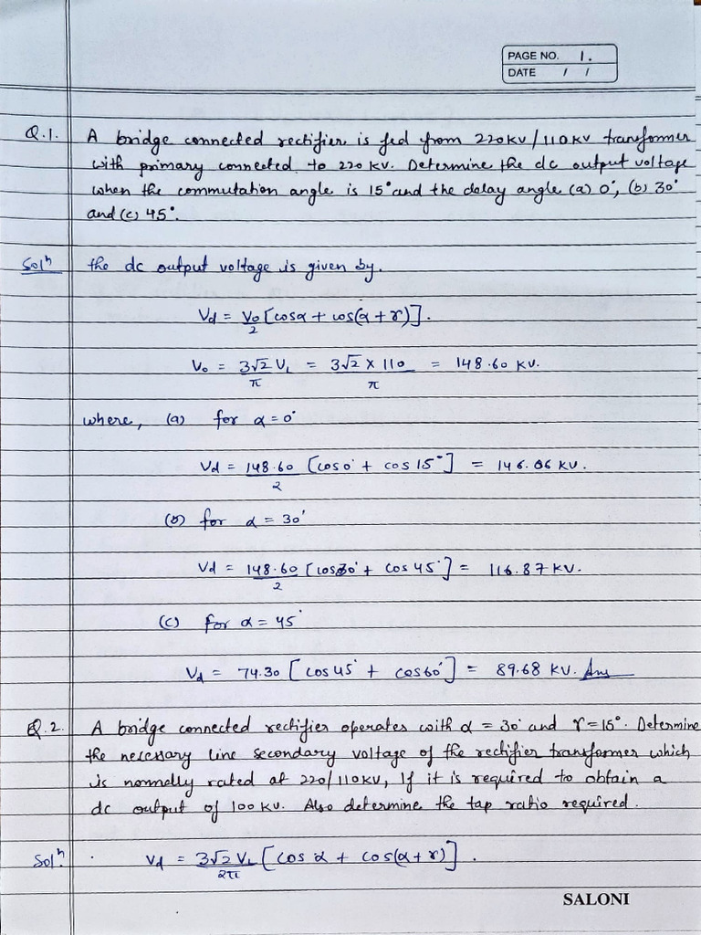 Assignment Hvdc | PDF