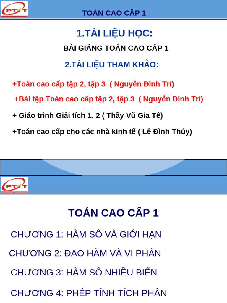 Slide Chuong 1 Toan Cao Cap 1 | PDF
