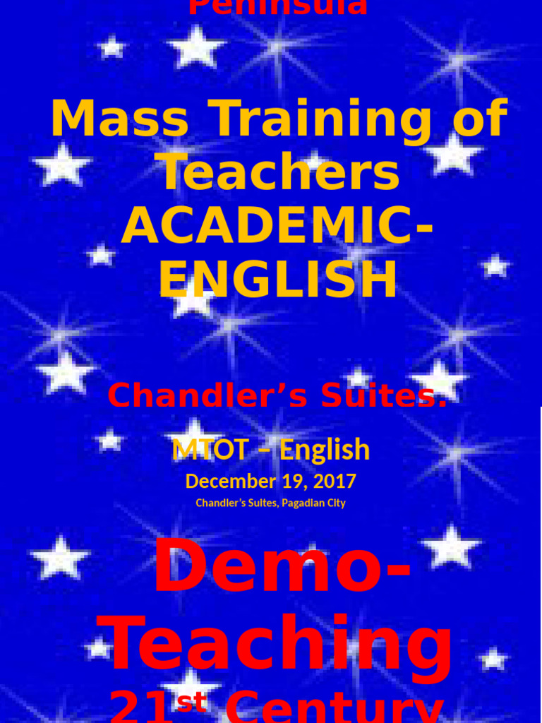demo teaching | PDF | Philippines | Genre