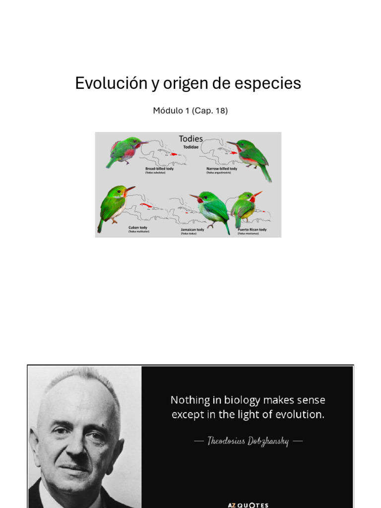 Origen y evolución de especies | PDF | Evolución | Charles Darwin