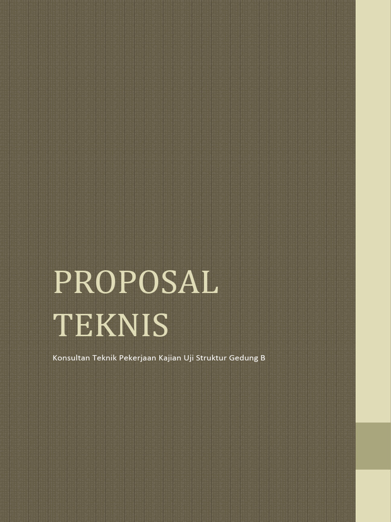 Proposal Konsultan Struktur Gedung B | PDF