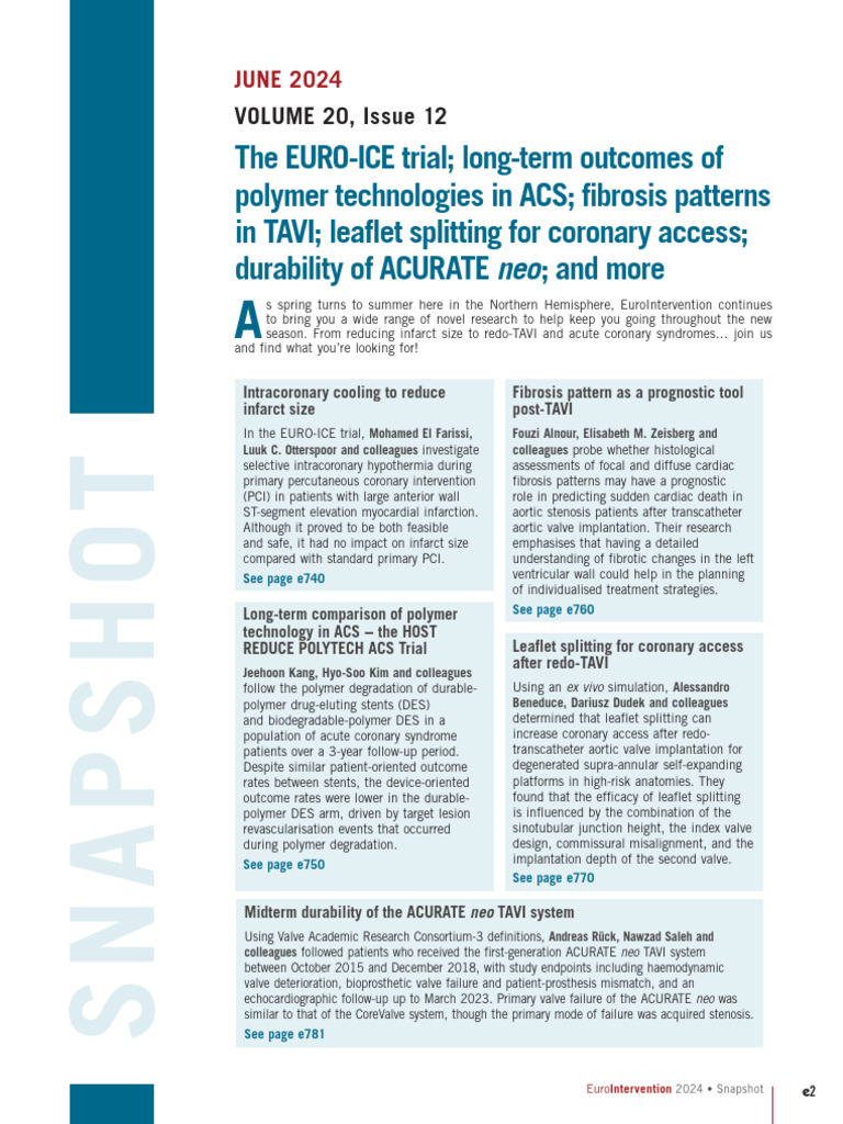 000B EIJ-Snapshot 246e v4 | PDF | Percutaneous Coronary Intervention ...