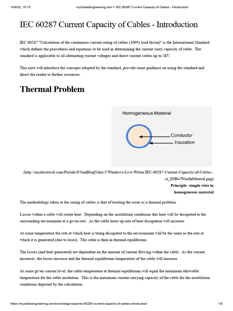 IEC 60287 artículo | PDF | Electrical Resistance And Conductance | Heat