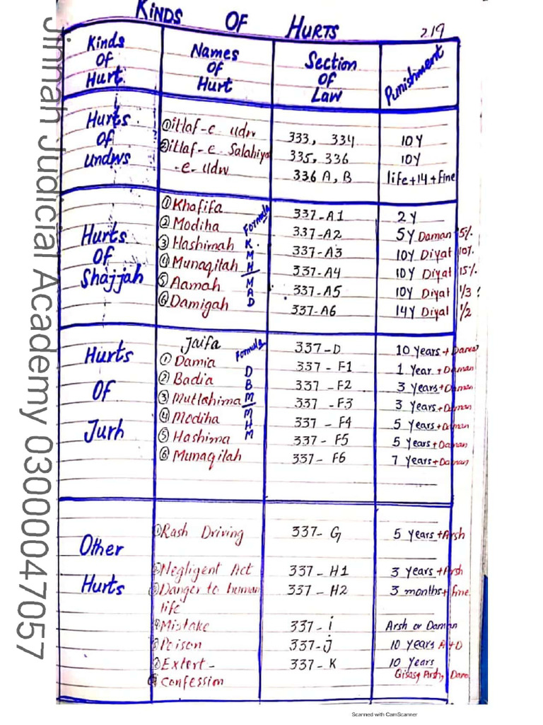 PPC Punishment Chart By JJA | PDF