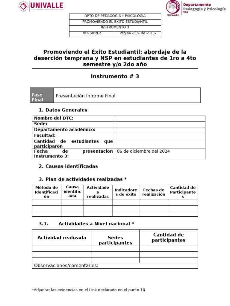 Instrumento 3 - DTC - Ii - 2024 | PDF