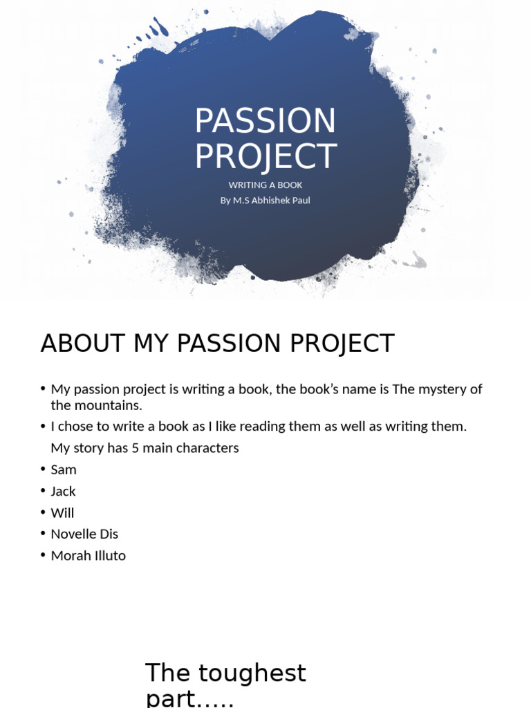 Passion Project Book | PDF