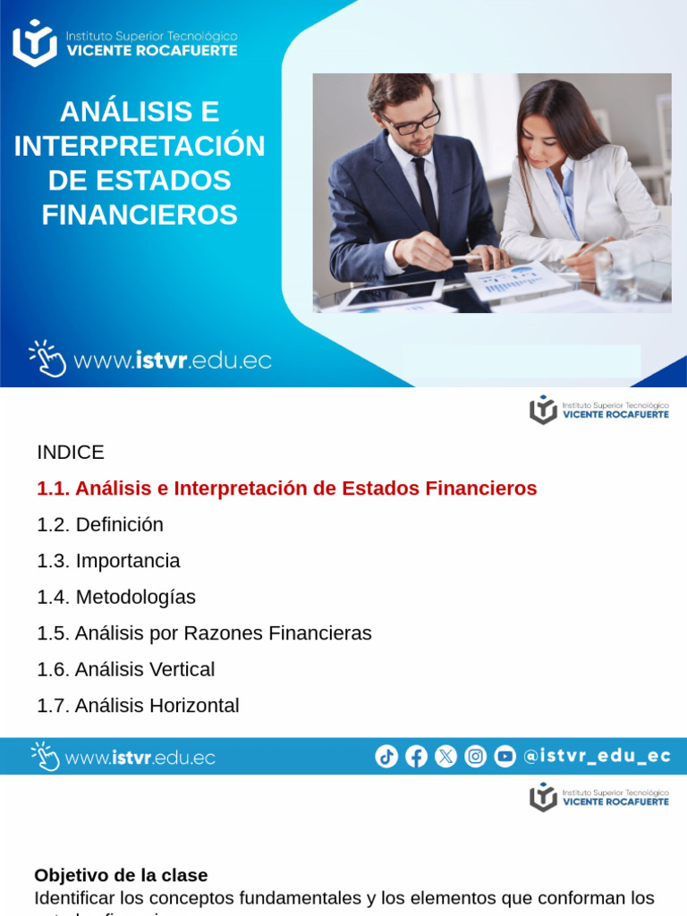 UNIDAD 1.1 Análisis e Interpretación de Estados Financieros | PDF | Estado financiero | Hoja de ...