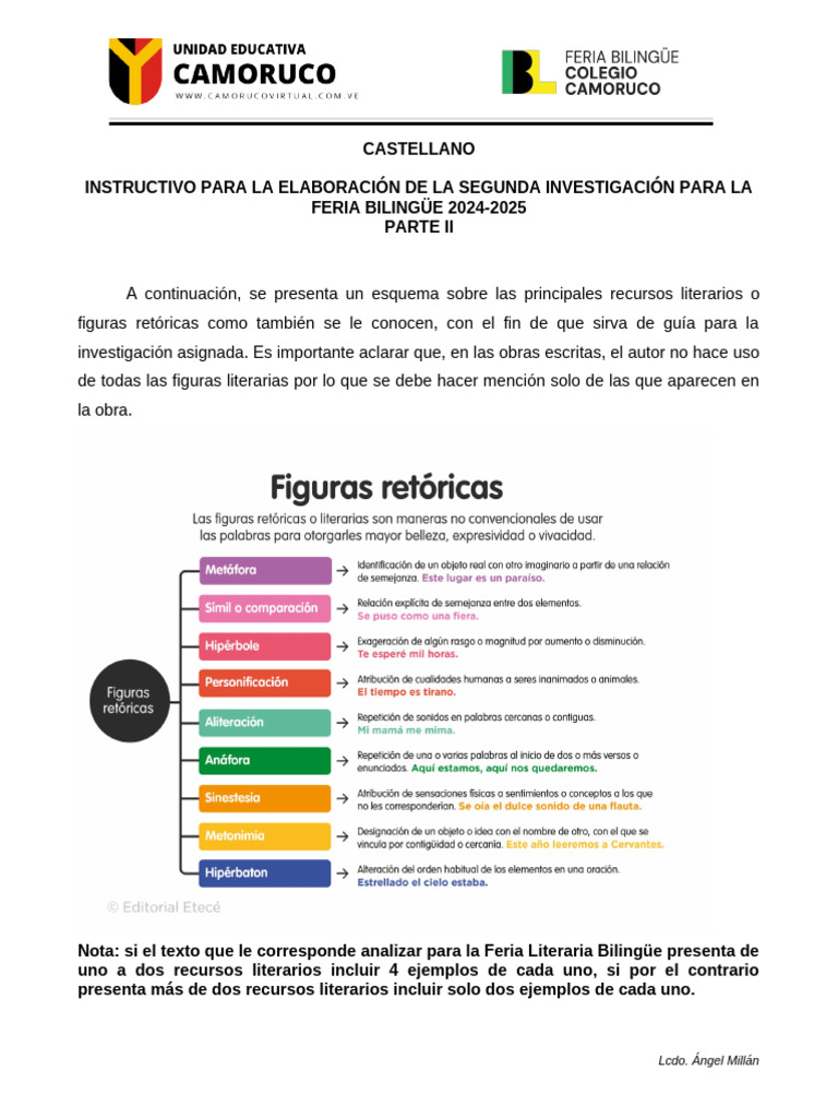 Instructivo II para Segunda Investigacion de La Feria Bilingue 1 | PDF