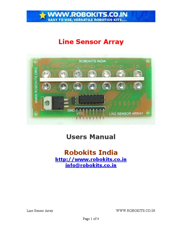 Line Sensor Array: Users Manual | PDF | Sensor | World Wide Web