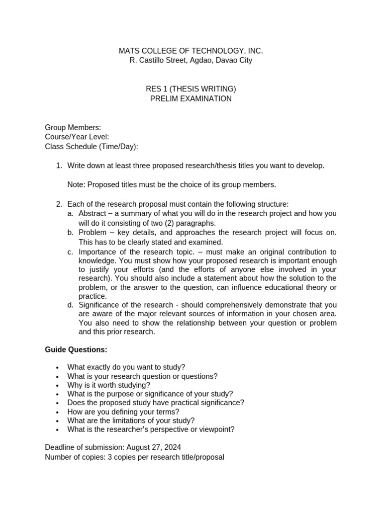 Research Prelims | PDF