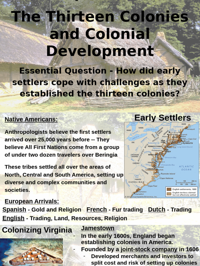 Early Settlers and Colonial Challenges | PDF | Slavery | French And ...