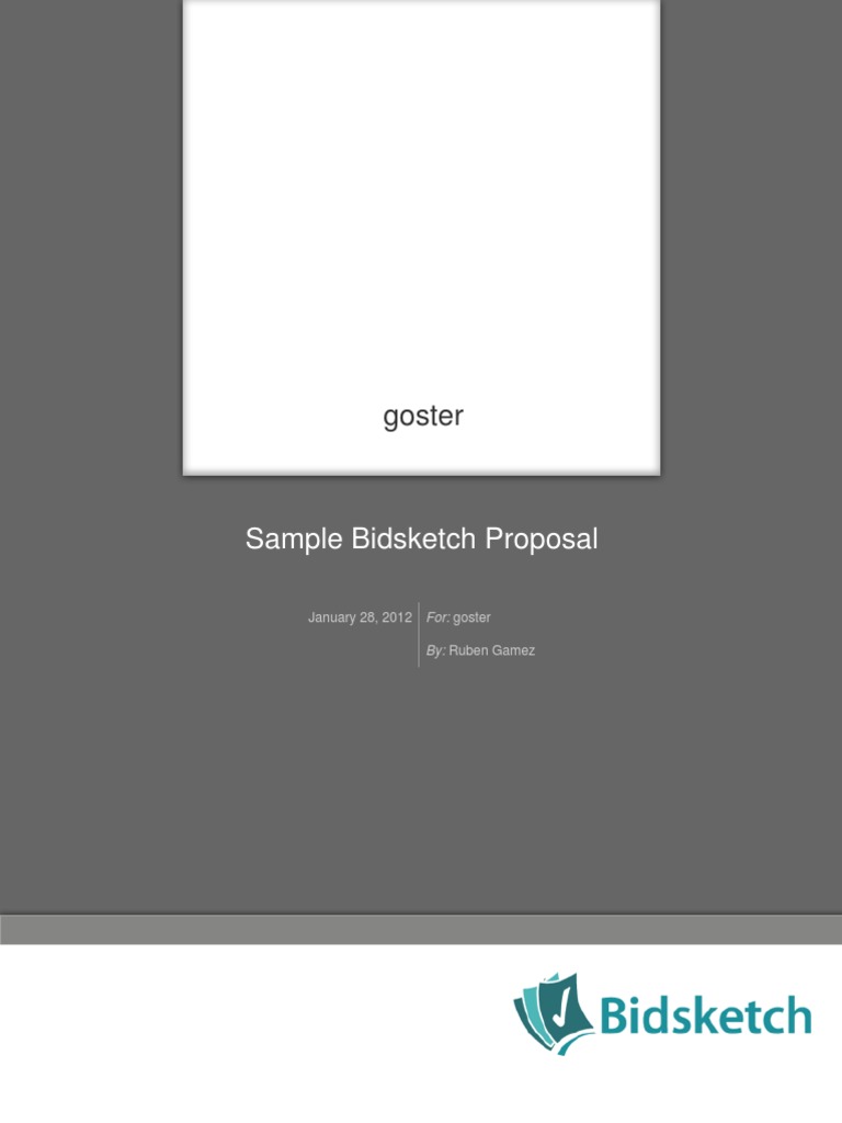 Bidsketch Sample 987kZ1091 | PDF | Websites | Fee