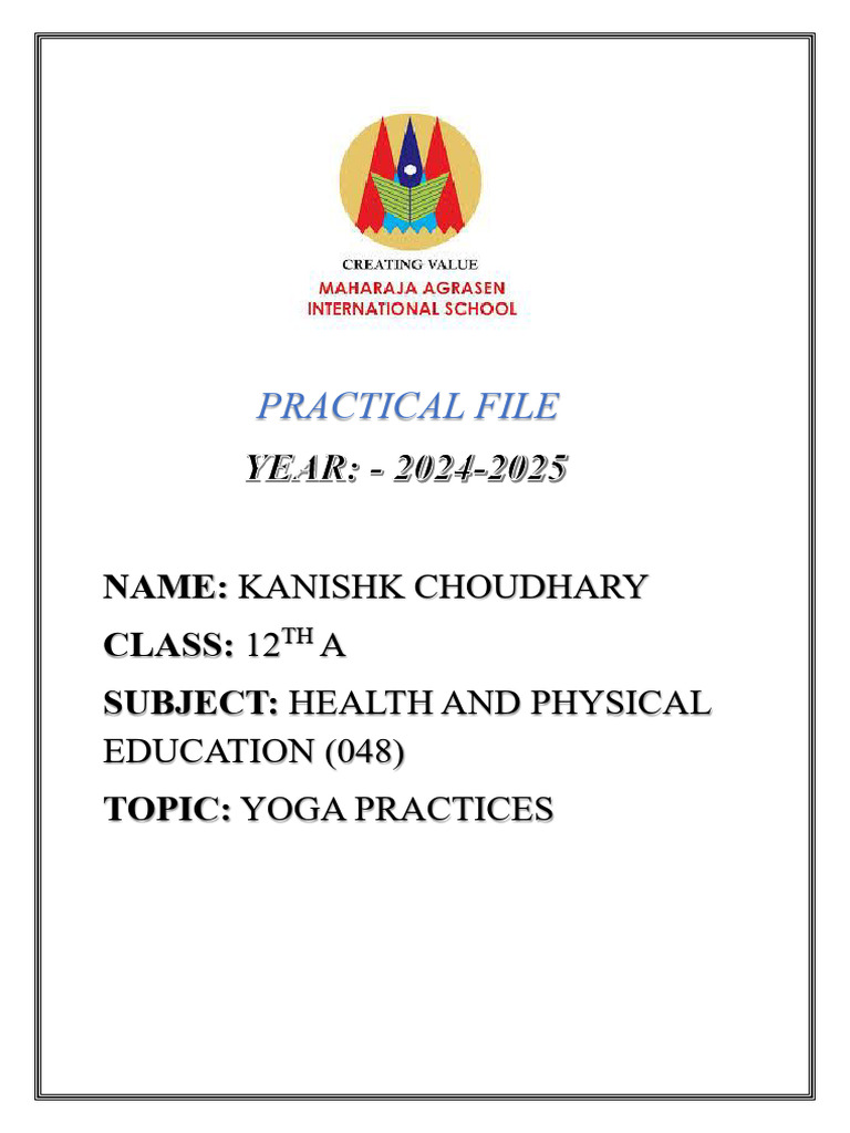 RECORD FILE2 Physical Education | PDF | Abdomen | Asana