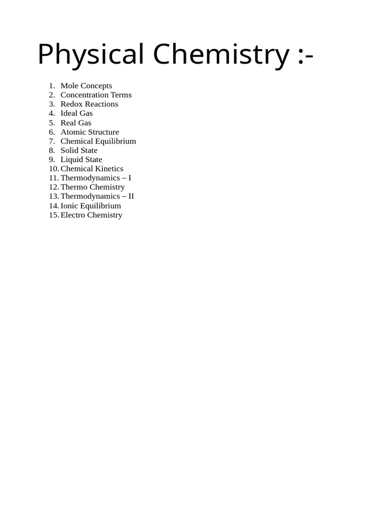Physical Chem | PDF