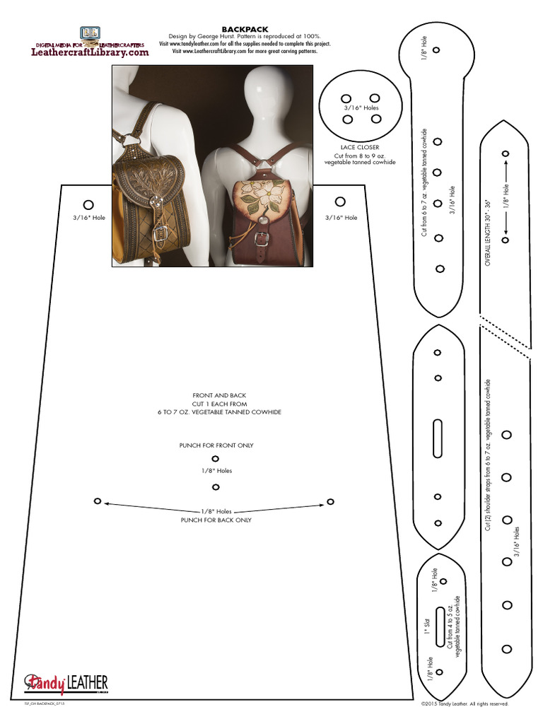 Leather Backpack Pattern | PDF