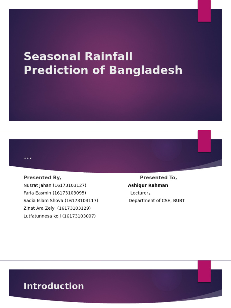 Rainfall Prediction | PDF