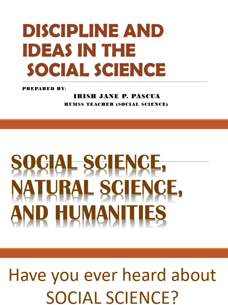 DISS - Lesson 1-NATURAL SCIENCE and SOCIAL SCIENCE | PDF | Science ...