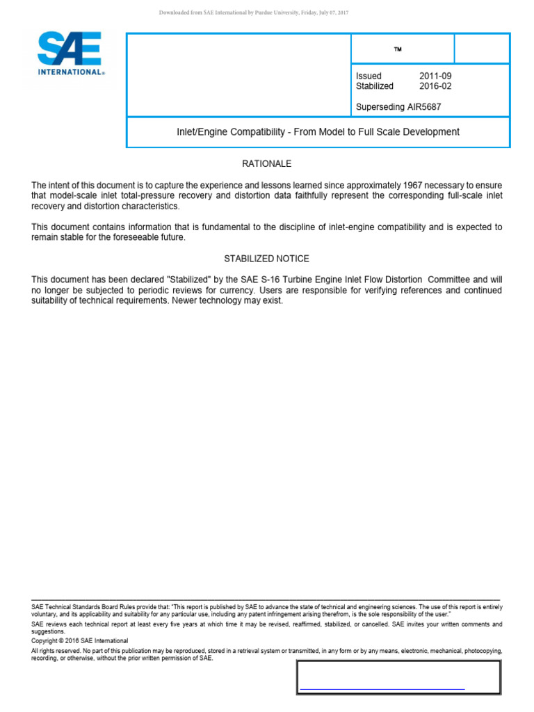 Sae Air 5687a 2016 | PDF | Wind Tunnel | National Advisory Committee ...