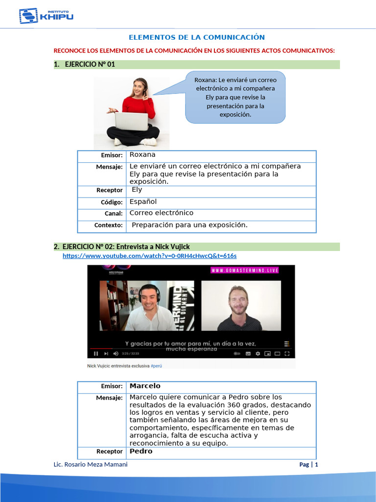 03-Actividad-Elementos y Barreras de Comunicacion | PDF | Comunicación | Comunicación humana
