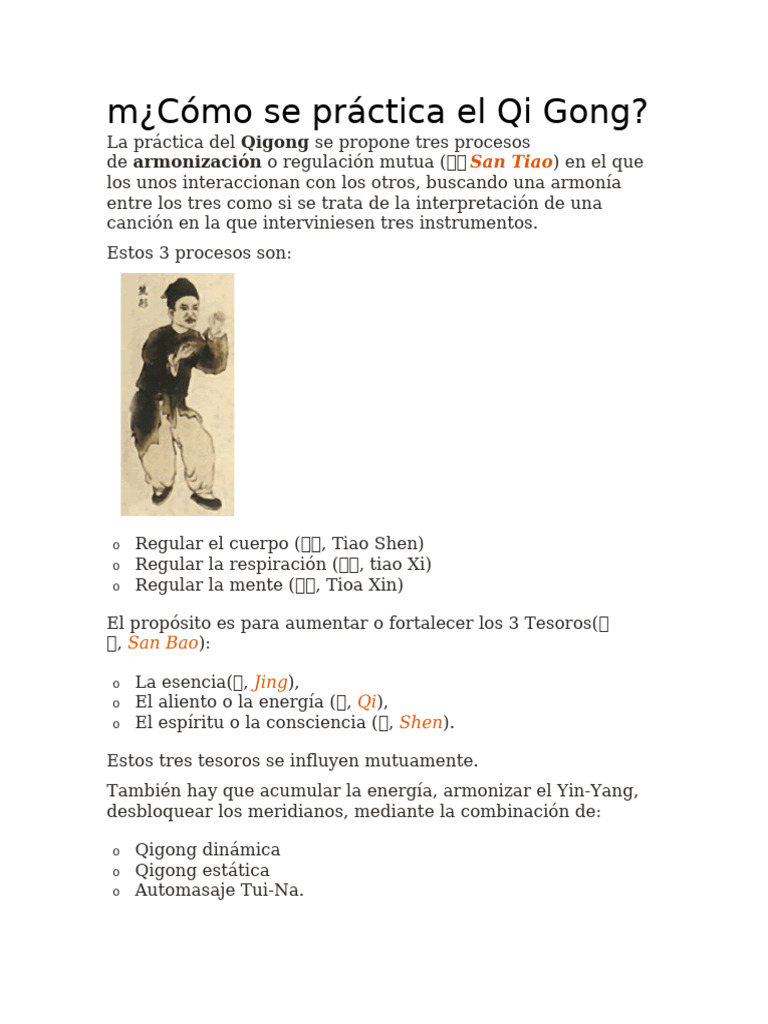 Cómo Se Práctica El Qi Gong | PDF | Qigong