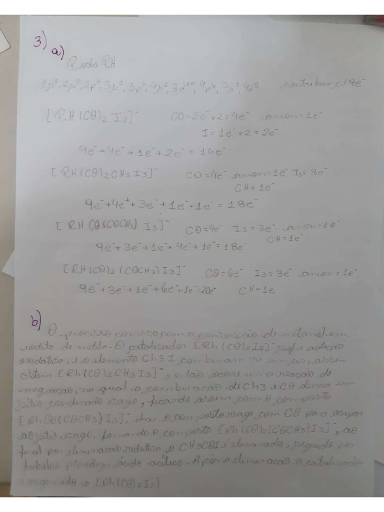 Exercicio 3 Inorg | PDF