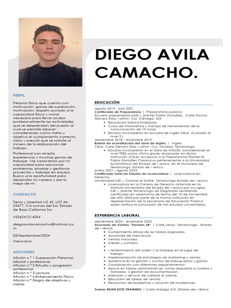 CV Diego Avila Camacho | PDF | México