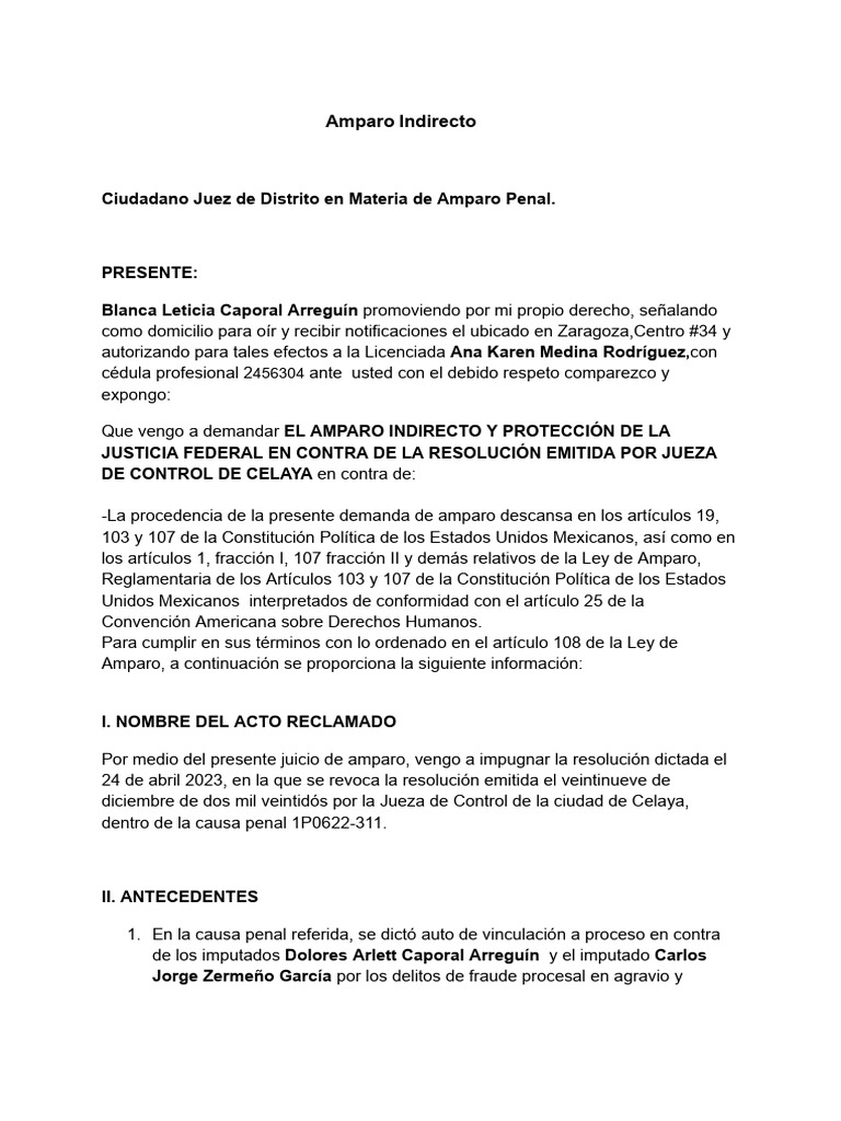 Amparo I. | PDF | Apelación | México