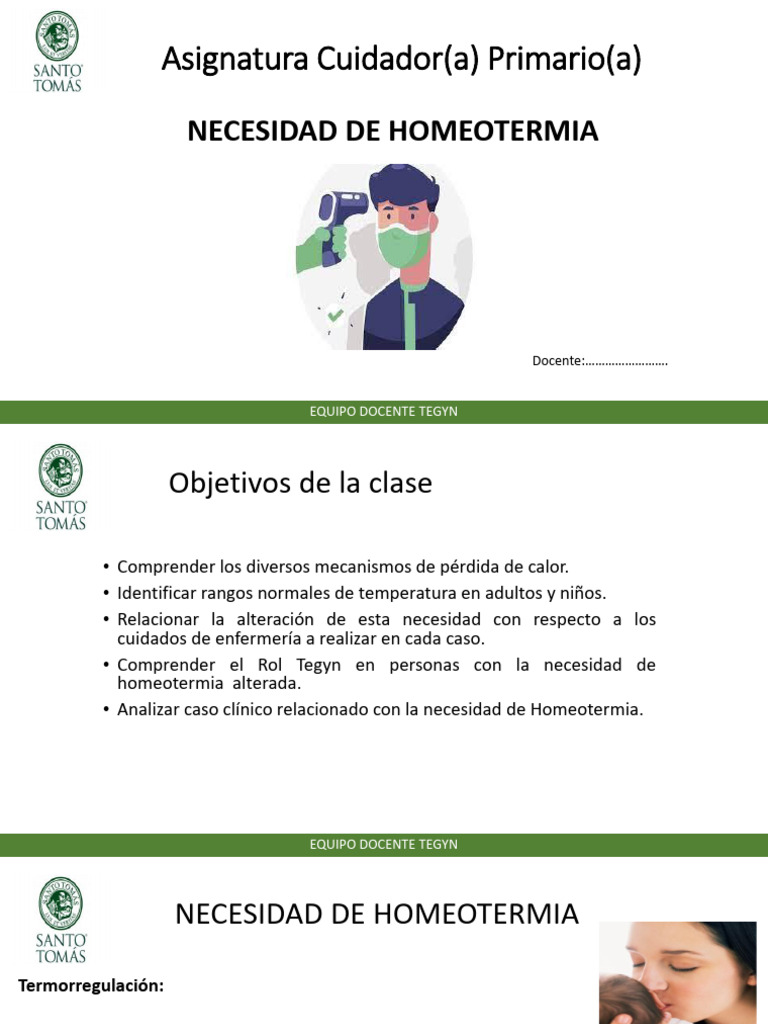 5 Necesidad de Homeotermia | PDF | Termorregulación | Transferencia de ...