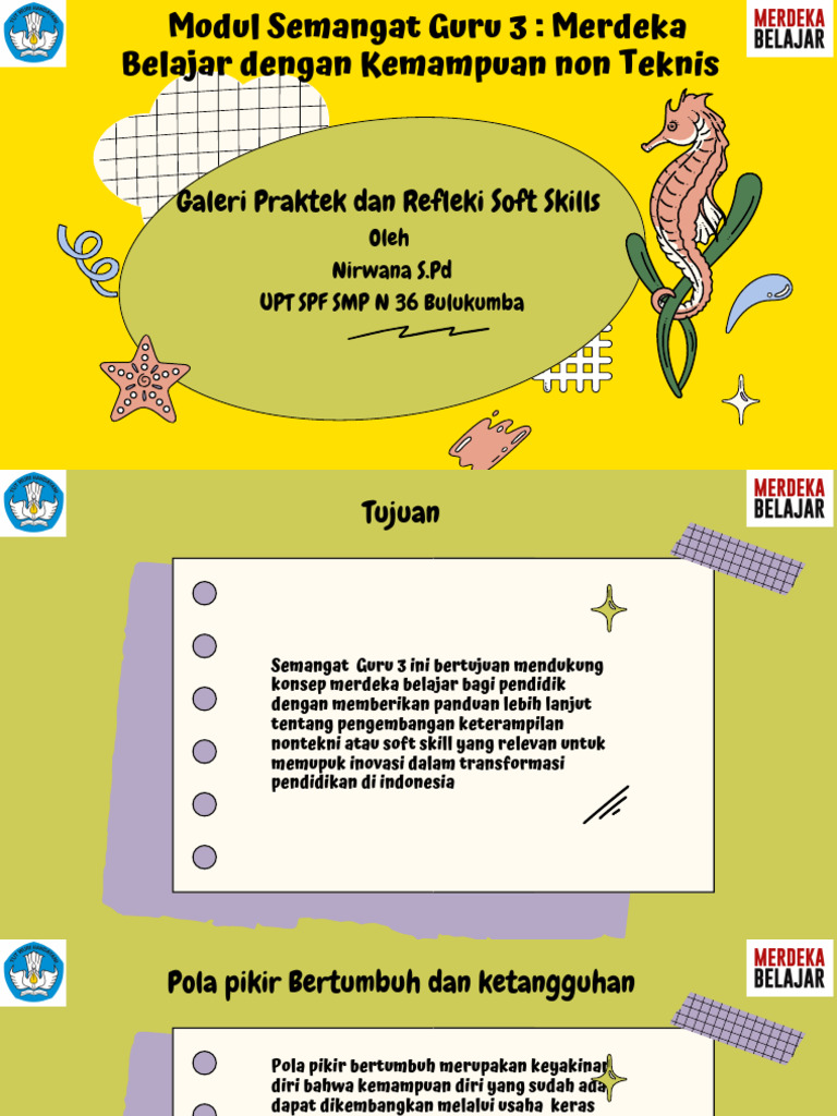 Aksi Nyata Topik Modul Semangat Guru 3 Merdeka Belajar Dengan Kemampuan Non Teknis Nirwana | PDF