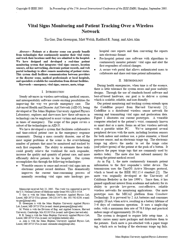 Vital Signs Monitoring and Patient Track | PDF | Personal Computers ...