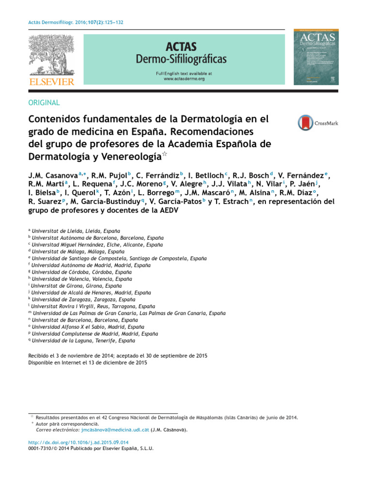 Contenidos Clave de Dermatología en Medicina | PDF | Psoriasis | Medicina