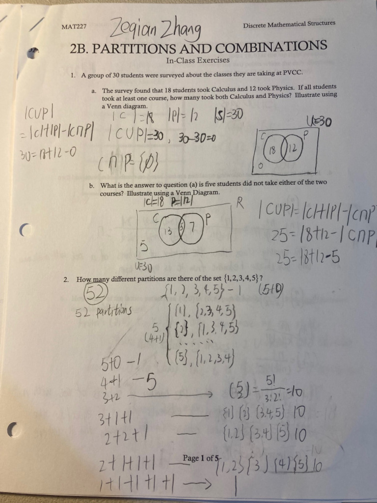 2B in Class Exercise | PDF