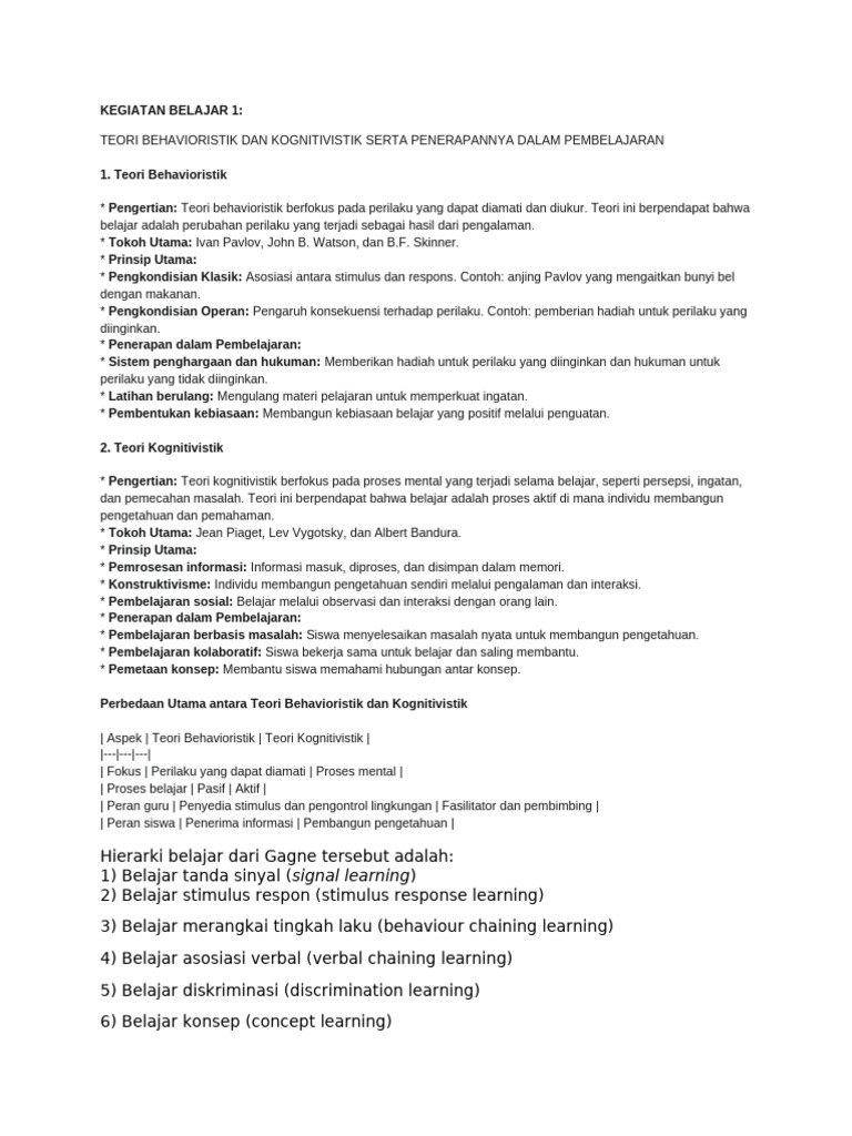 Kegiatan Belajar 1 | PDF