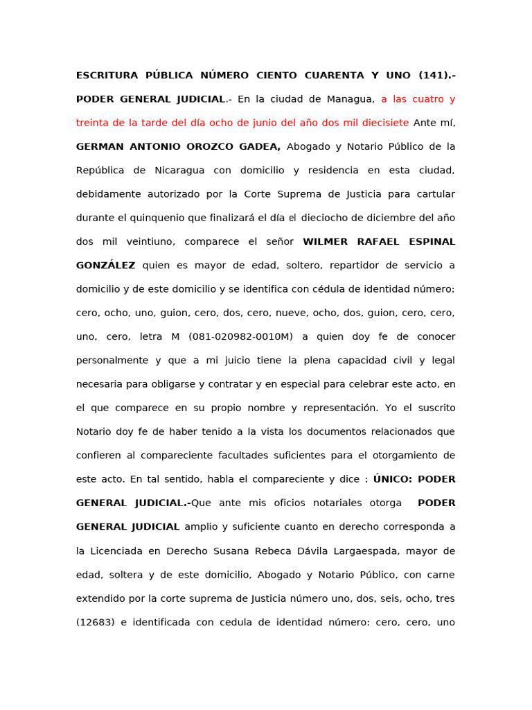 Poder General Judicial WILMER | PDF