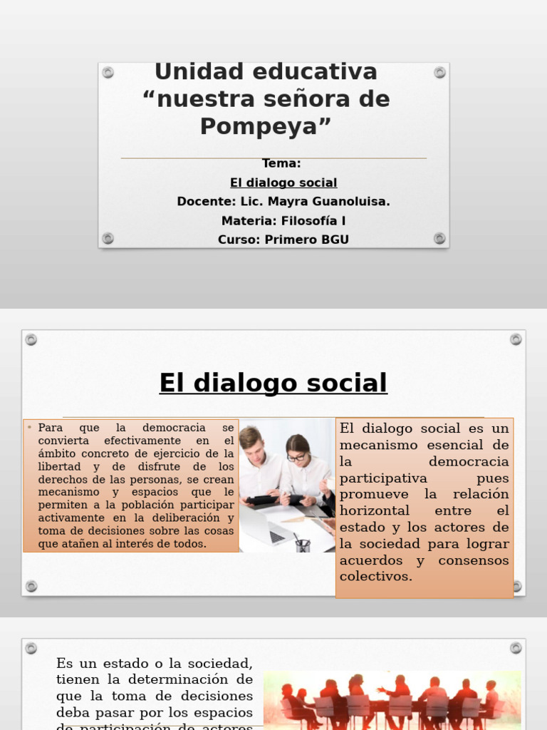 Diálogo Social y Persuasión en Democracia | PDF | Hablar en público ...