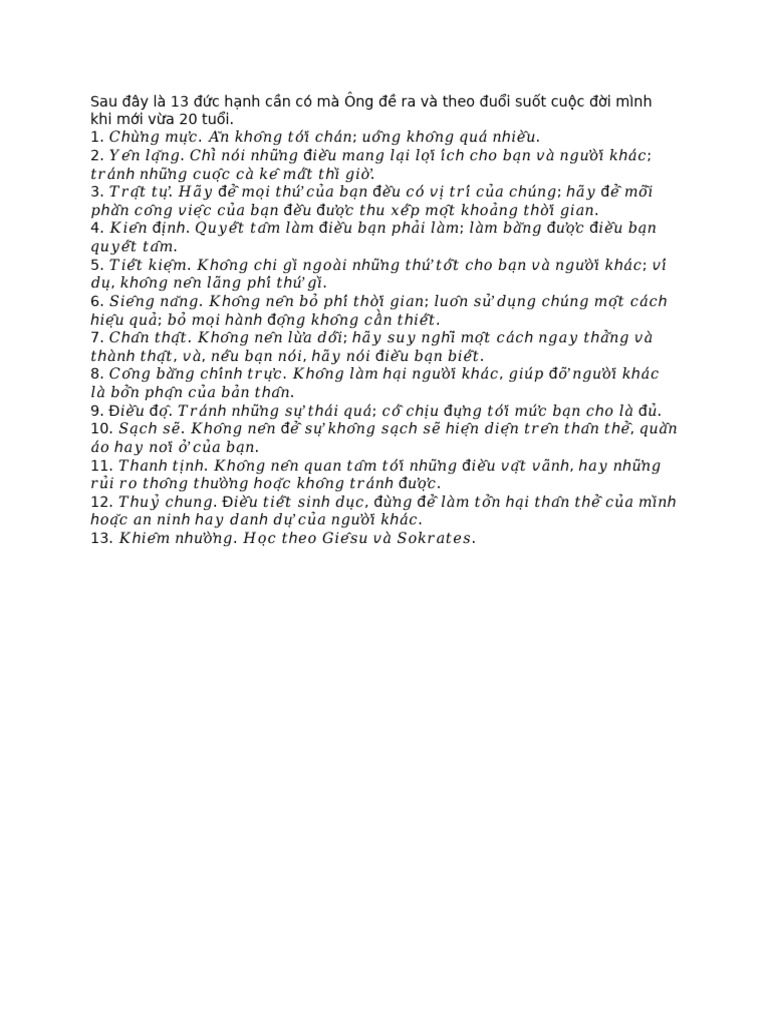 Duc Tinh Cua Benjamin | PDF