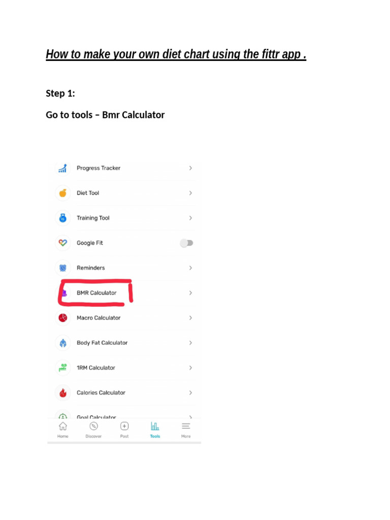 Create Your Custom Diet Chart with Fittr | PDF