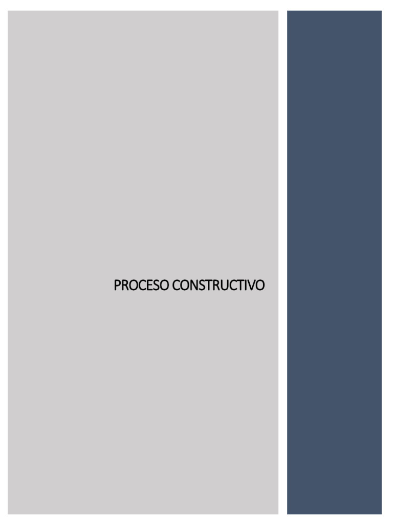 Proceso constructivo | PDF | Agua