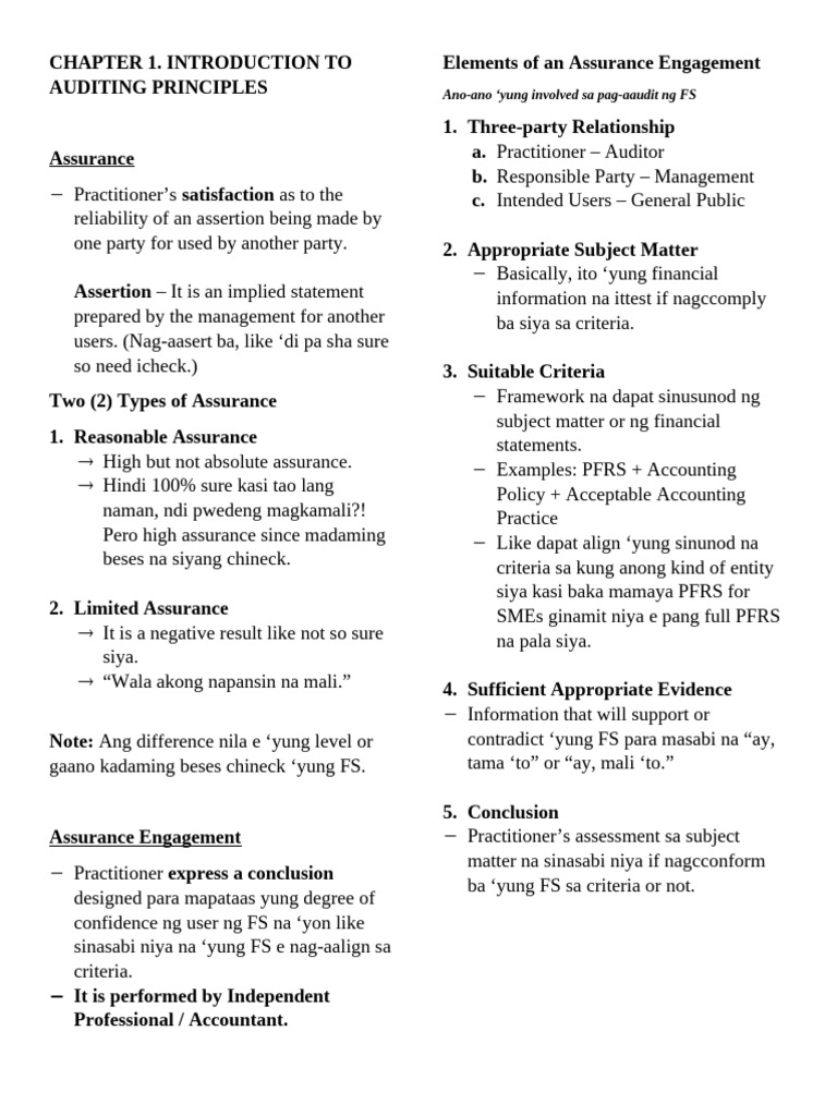 01 - Introduction To Auditing Theory | PDF | Audit | Evidence