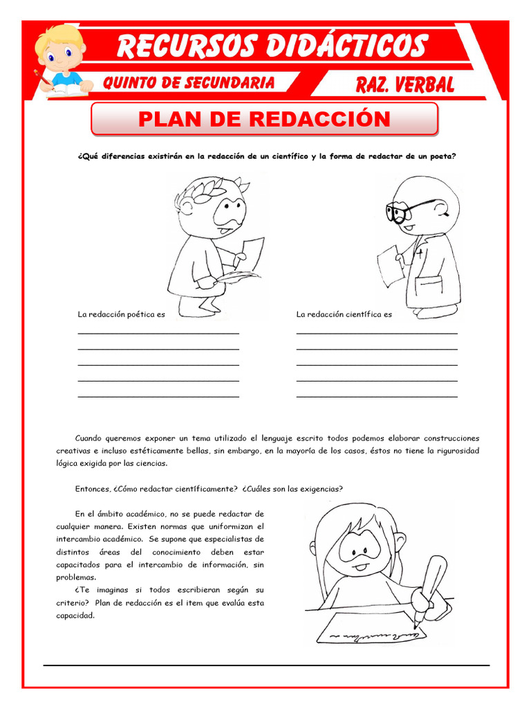 Plan de Redaccion | PDF | Razonamiento deductivo | Leche